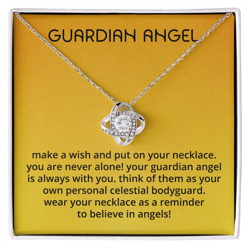 guardian Angel Love Knot Necklace, Best Friend Women Necklace. – JeweLayer