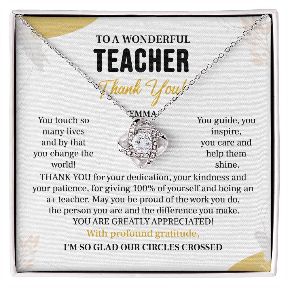 To A Wonderful Teacher - A Heartfelt Thank You For Dedication And Insp ...