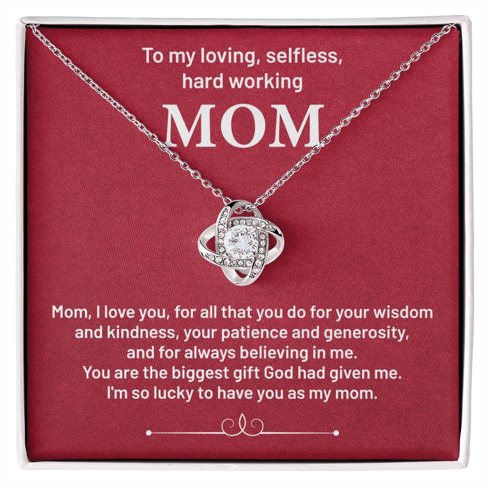 To My Loving Mom - Heartfelt Love Knot Message Card For Mother's Day G ...