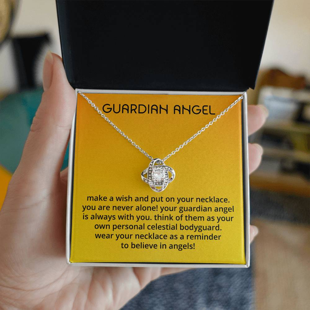 guardian Angel Love Knot Necklace, Best Friend Women Necklace. – JeweLayer
